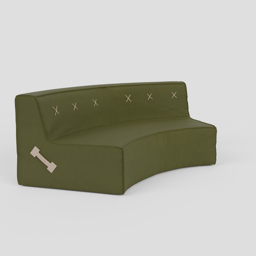 Curved Quadrant Soft Modular Sofa - Double – Koskela