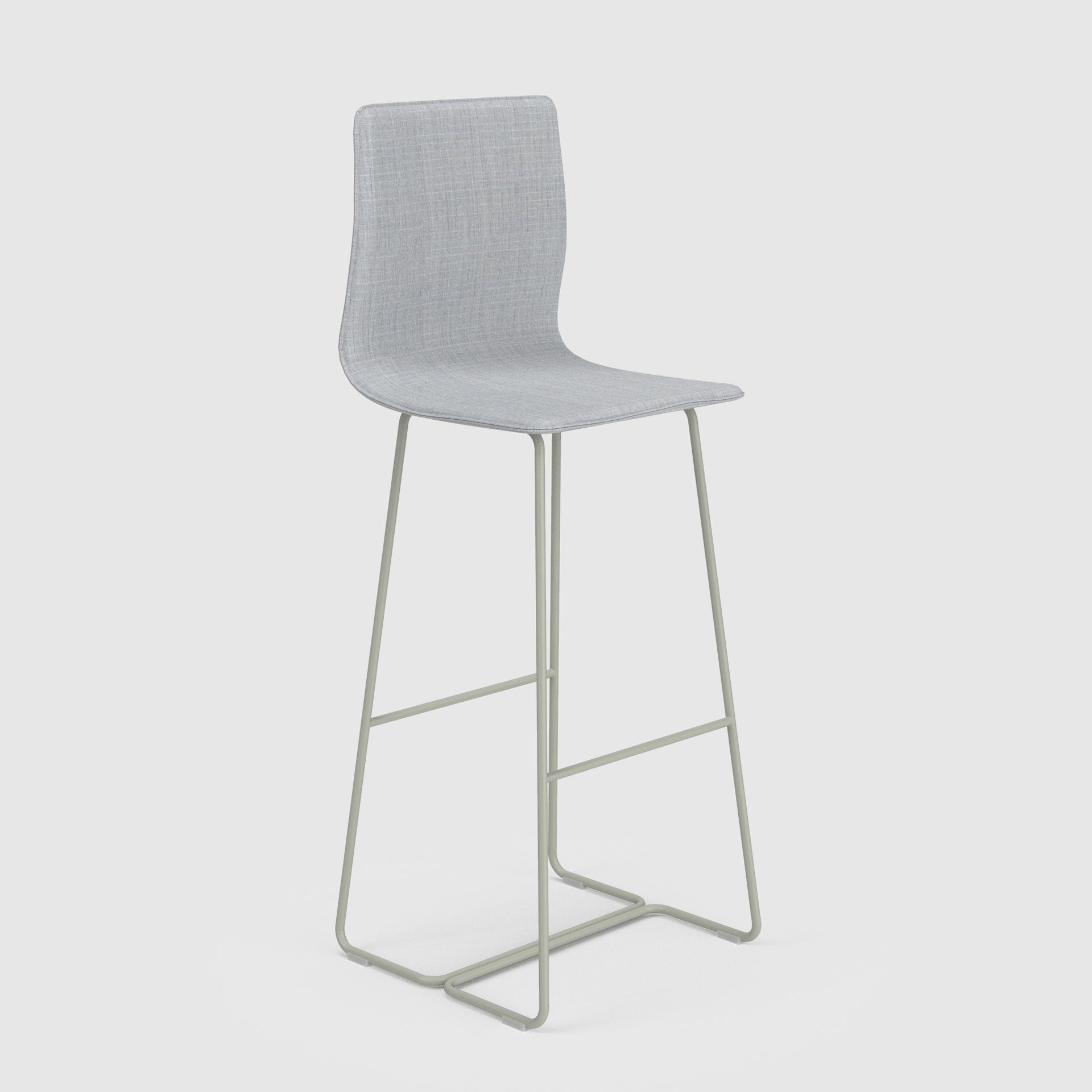 Sled Base High Bar Stool With Back – Koskela